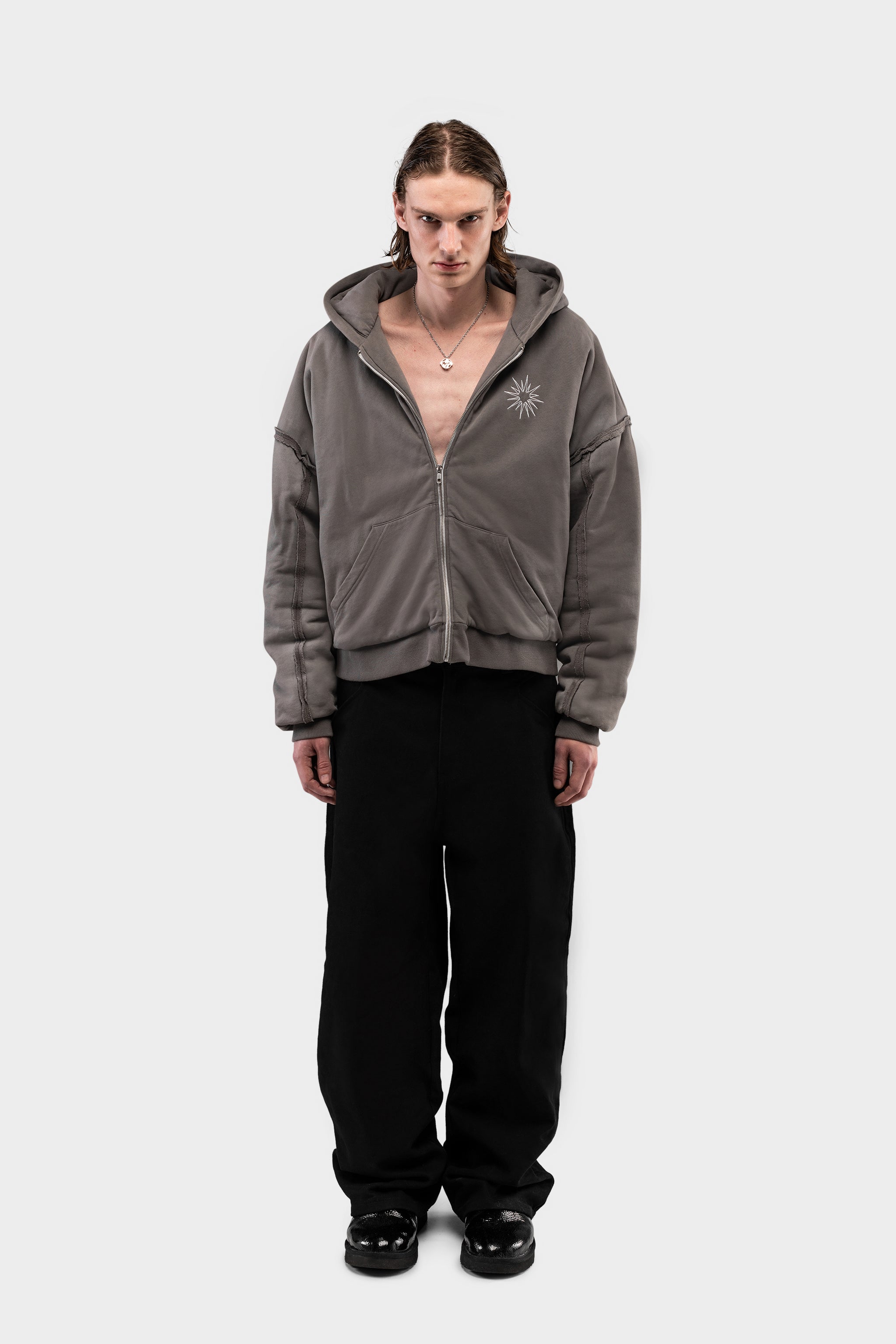 PUFF ZIP JACKET GREY